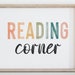 DIGITAL DOWNLOAD Reading Corner Decor Classroom Educational Posters ...