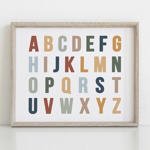 DIGITAL DOWNLOAD • Alphabet Poster Printable Horizontal • Educational ...