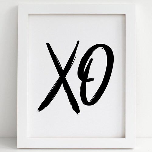 PRINTABLE Black and White Wall Art XO Print Fashion Wall Art - Etsy