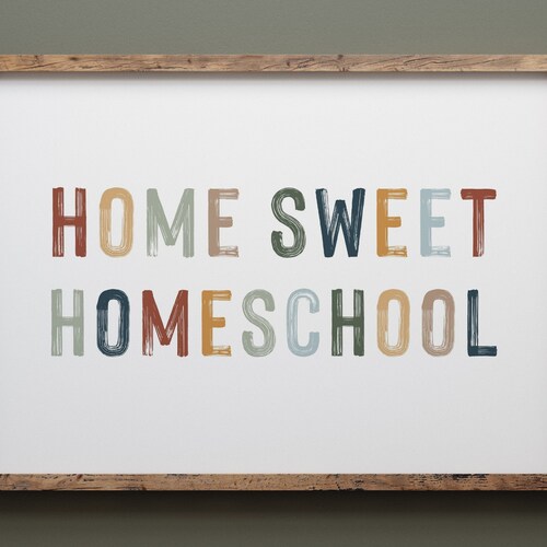 DIGITAL DOWNLOAD Home Sweet Homeschool Sign Homeschool - Etsy
