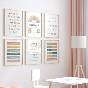 DIGITAL DOWNLOAD Classroom Decor Bundle Boho Rainbow Classroom Decor ...