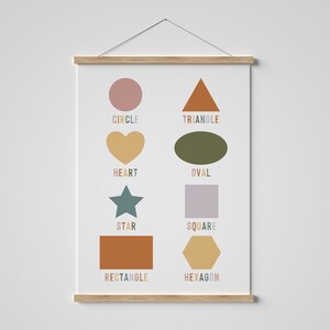 DIGITAL DOWNLOAD Shapes Printable Educational Posters Preschool Decor ...