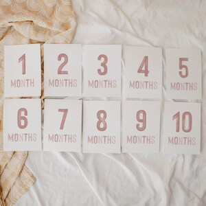 DIGITAL DOWNLOAD Monthly Milestone Cards Pink Printable Monthly ...