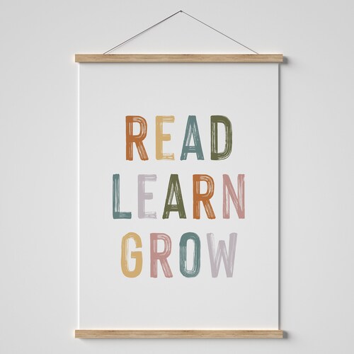 DIGITAL DOWNLOAD Read Learn Grow Reading Nook Kids - Etsy