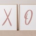 DIGITAL DOWNLOAD Set of 2 Prints Pink XO Bedroom Wall Decor - Etsy