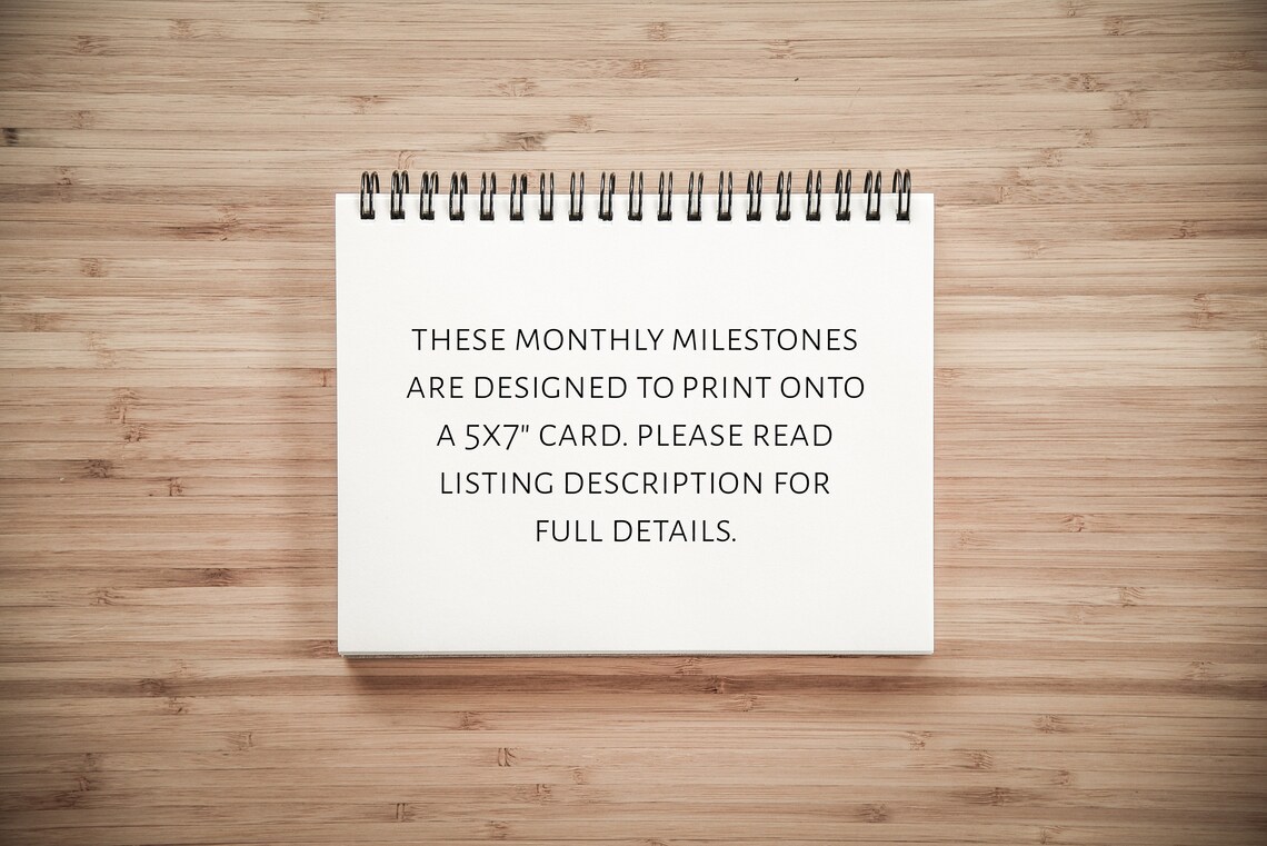 DIGITAL DOWNLOAD Monthly Milestone Cards Blue Printable | Etsy