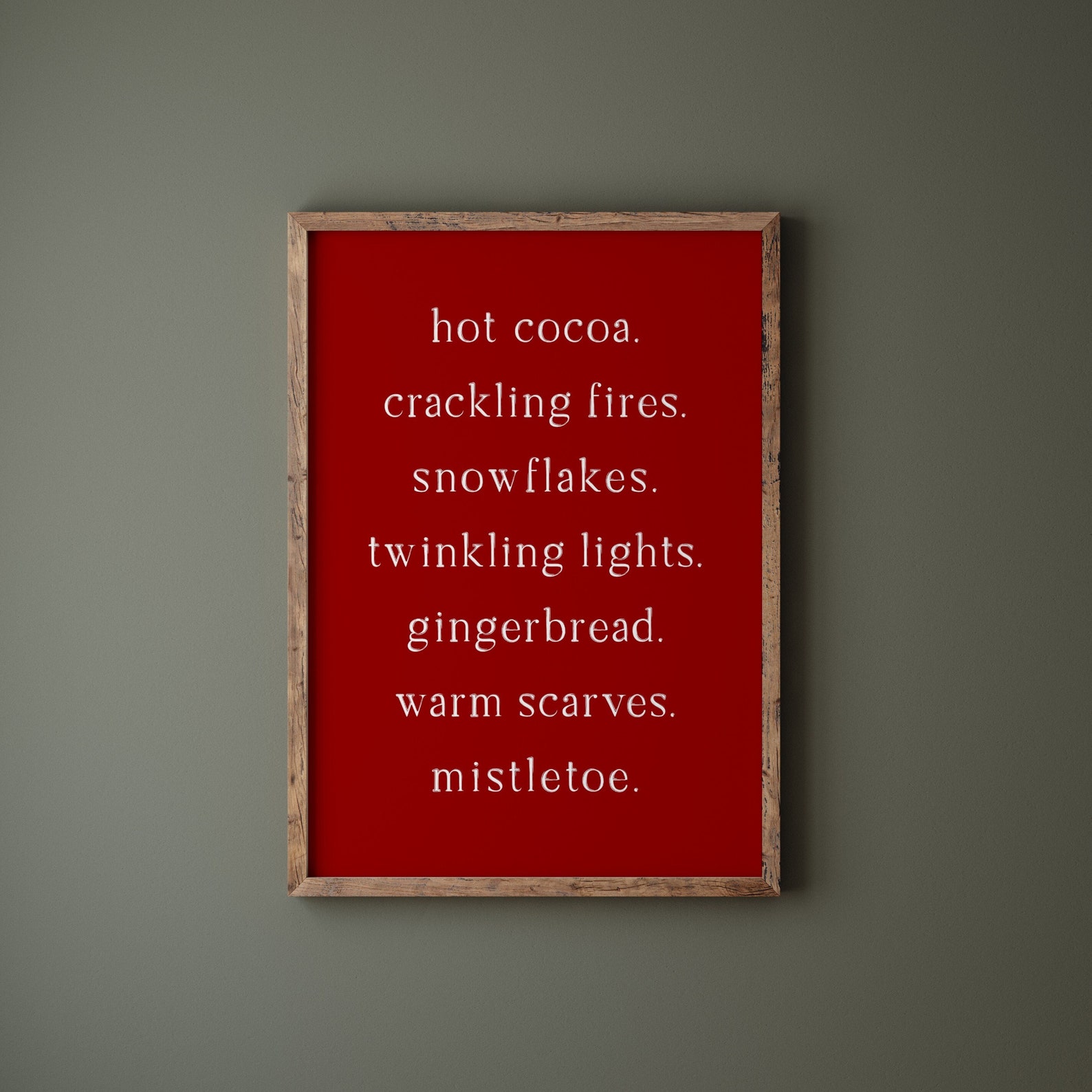 DIGITAL DOWNLOAD Christmas Things Sign Holiday Decor Red - Etsy