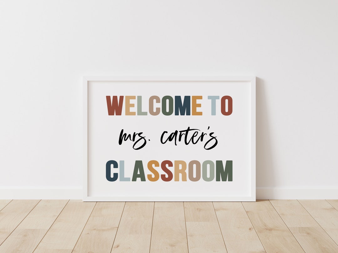 DIGITAL DOWNLOAD Teacher Name Sign Printable Classroom Decor Custom ...