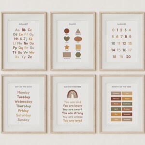 DIGITAL DOWNLOAD Boho Classroom Decor Bundle Educational Poster Set ...