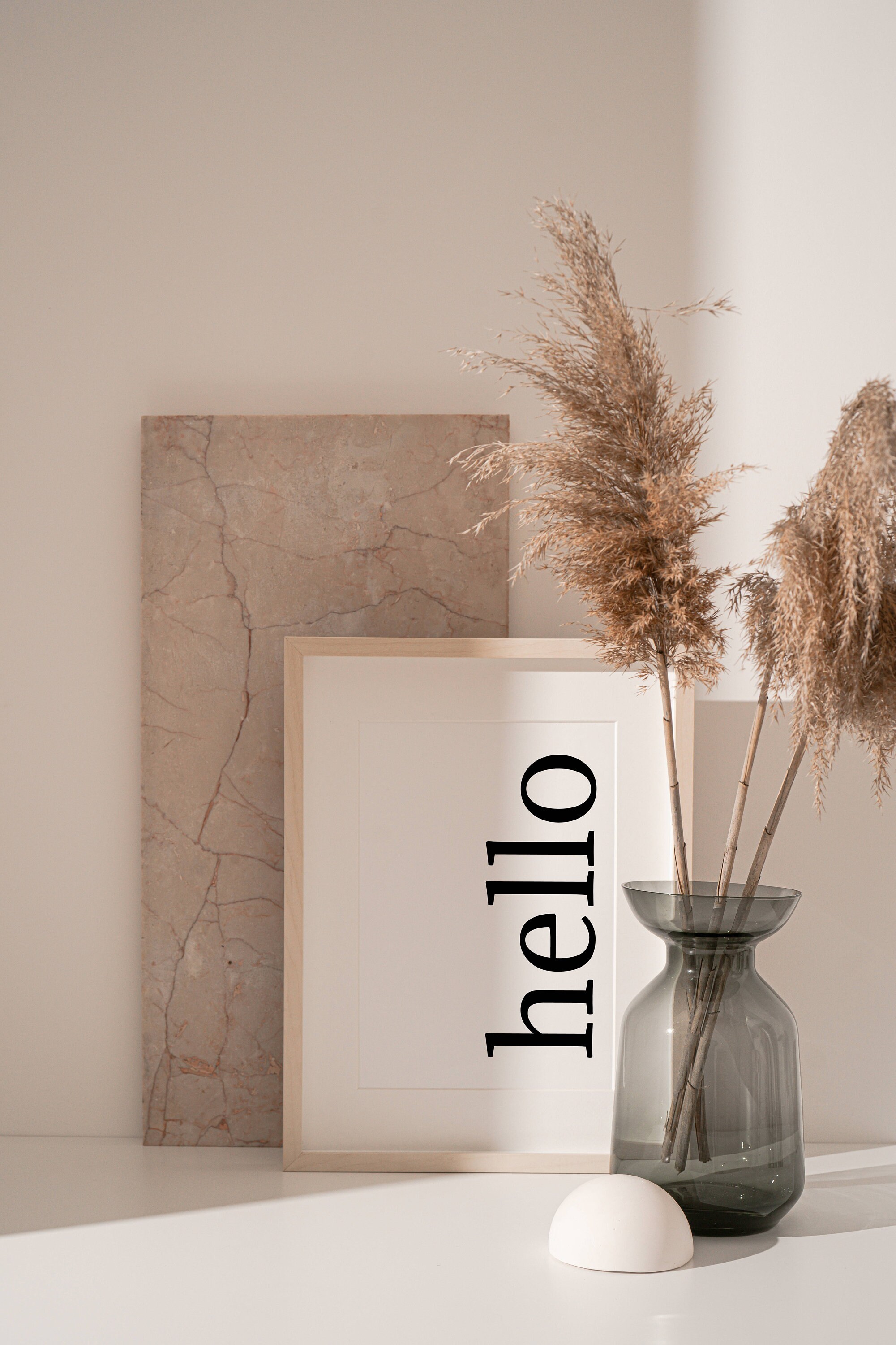 DIGITAL DOWNLOAD Hello Sign Printable Wall Art Living Room - Etsy
