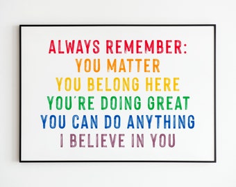 DIGITAL DOWNLOAD Classroom Decor Pastel Rainbow Classroom Signs ...