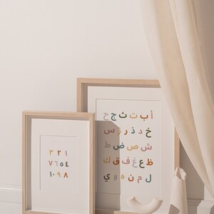 DIGITAL DOWNLOAD Arabic Wall Art Kids Arabic Alphabet Numbers Set of 2 ...