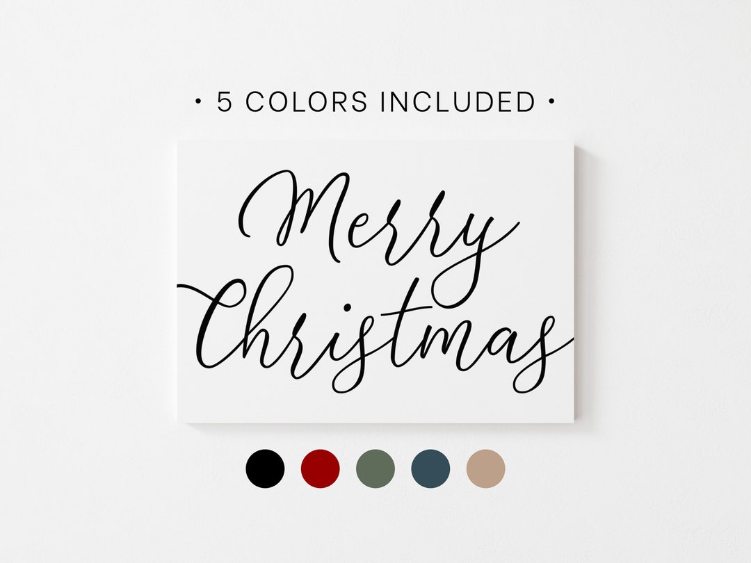 DIGITAL DOWNLOAD Christmas Card Printable Holiday Card Set Merry ...