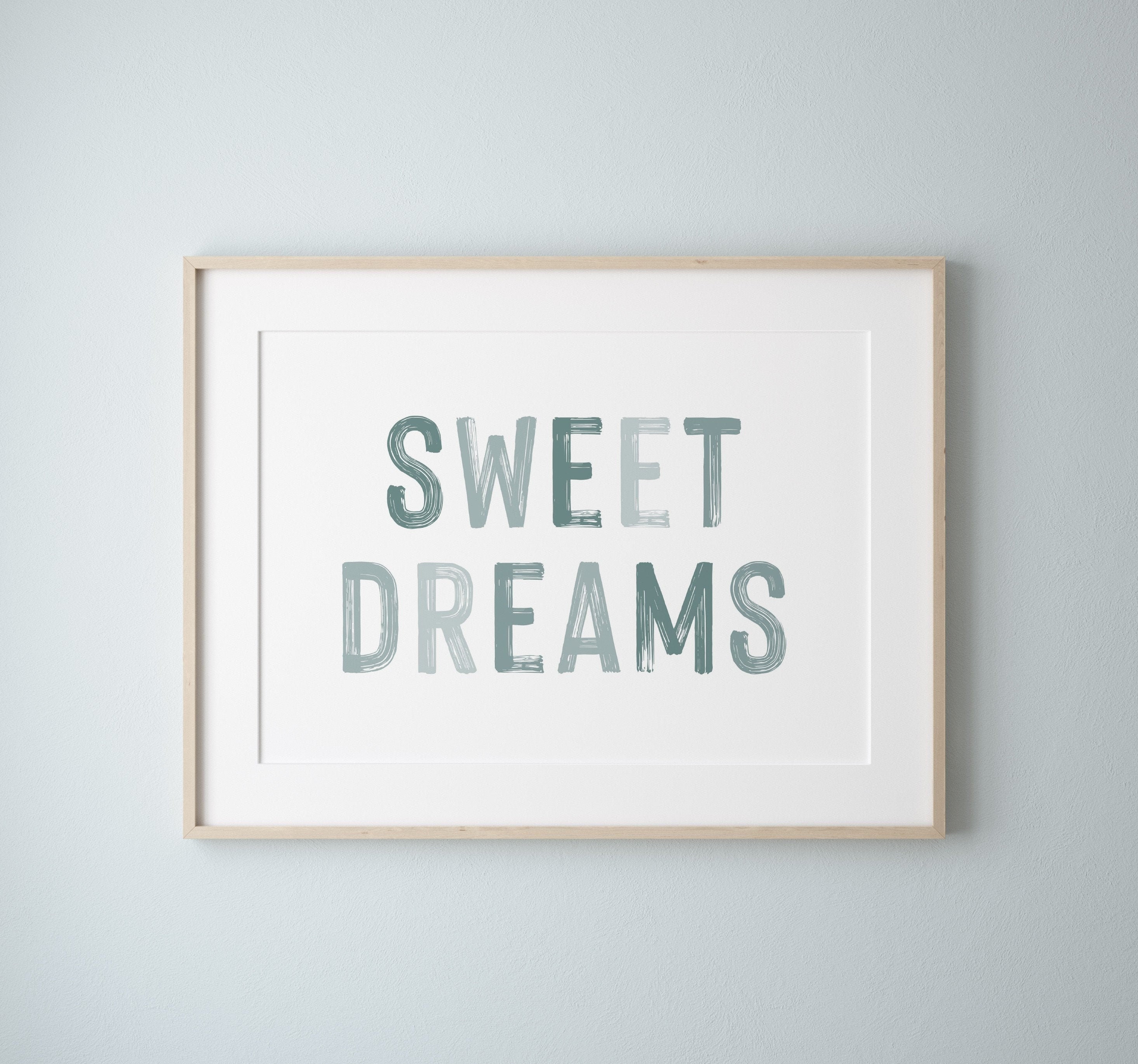 DIGITAL DOWNLOAD Sweet Dreams Wall Decor Nursery Decor Boy - Etsy