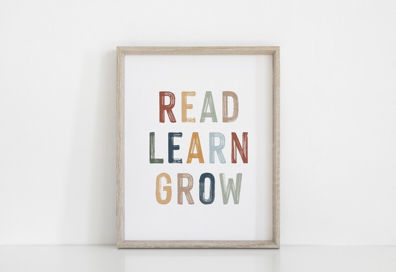 DIGITAL DOWNLOAD Read Learn Grow Reading Nook Kids | Etsy