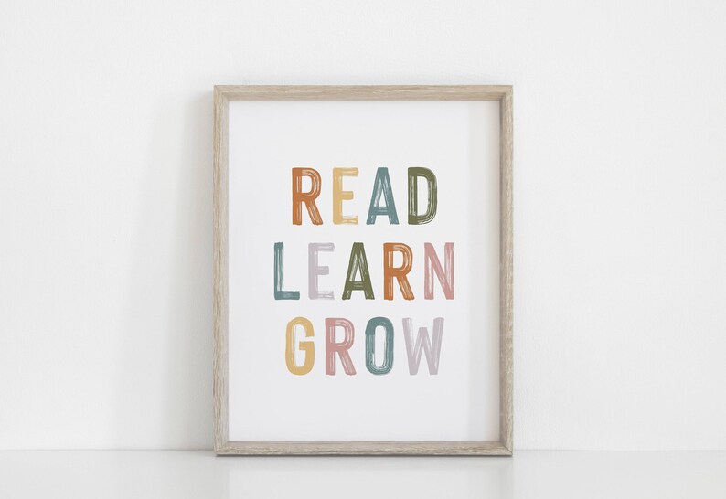 DIGITAL DOWNLOAD Read Learn Grow Reading Nook Kids - Etsy