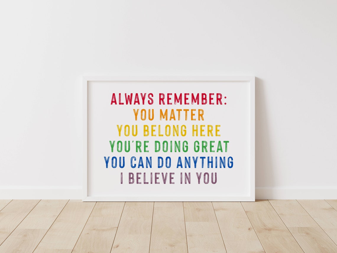 DIGITAL DOWNLOAD Classroom Decor Rainbow Classroom Signs | Etsy