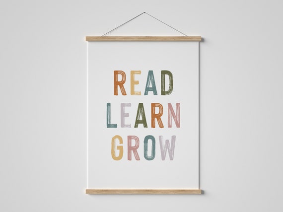 DIGITAL DOWNLOAD Read Learn Grow Reading Nook Kids - Etsy