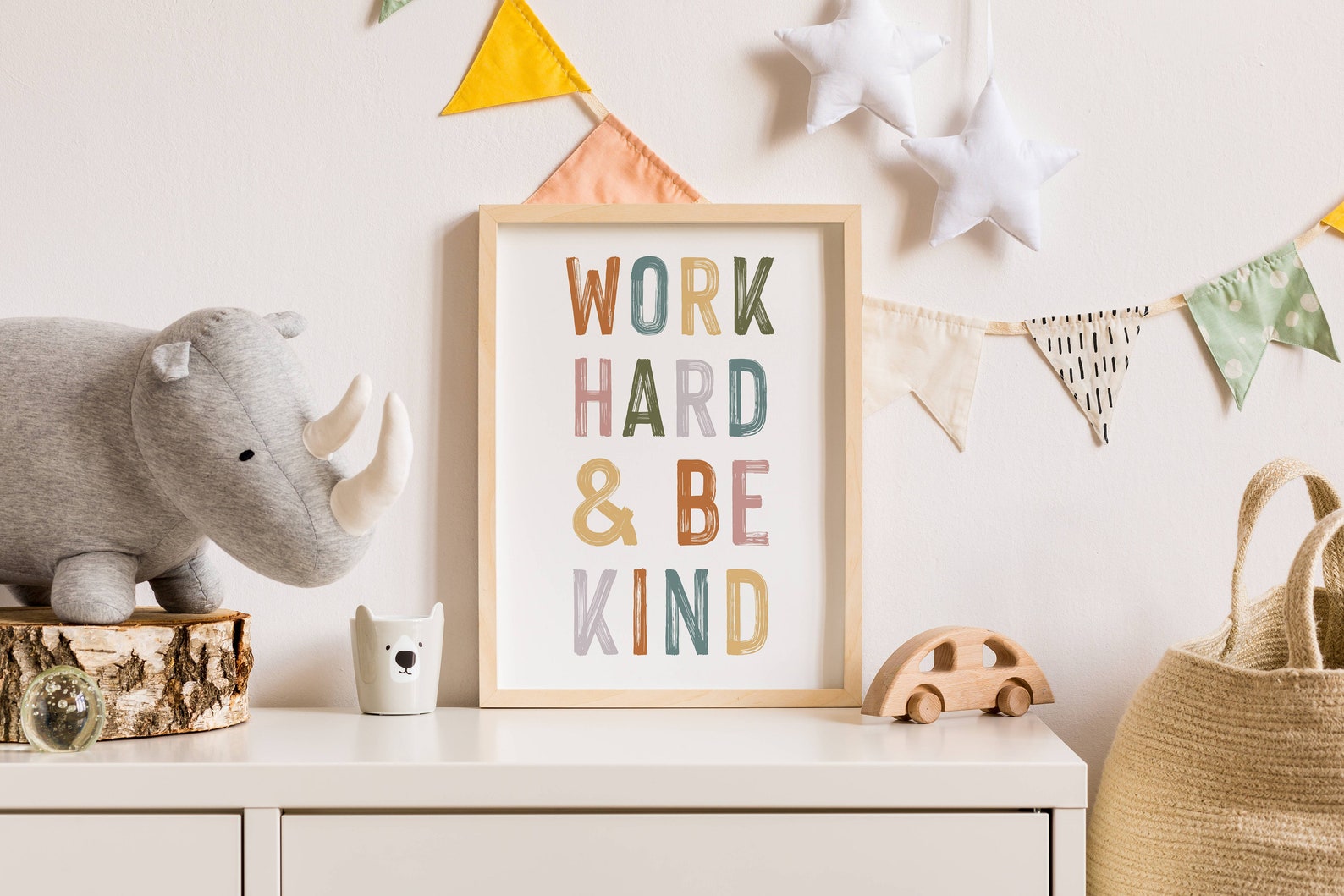 DIGITAL DOWNLOAD Work Hard & Be Kind Classroom Decor - Etsy