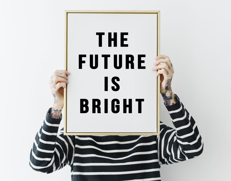 DIGITAL DOWNLOAD Inspirational Wall Art the Future is Bright | Etsy