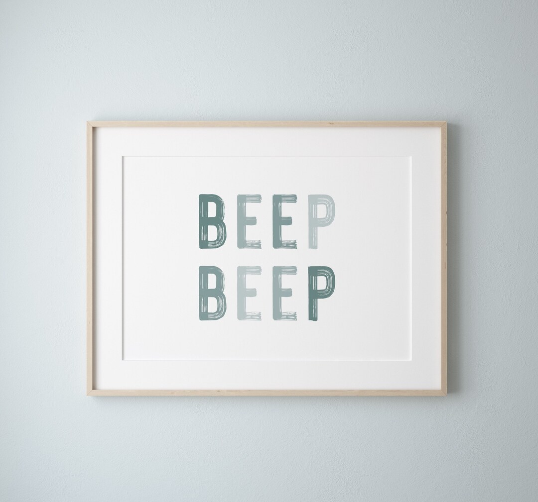 DIGITAL DOWNLOAD • Beep Beep Nursery Decor Cars Theme • Boys Room Wall ...