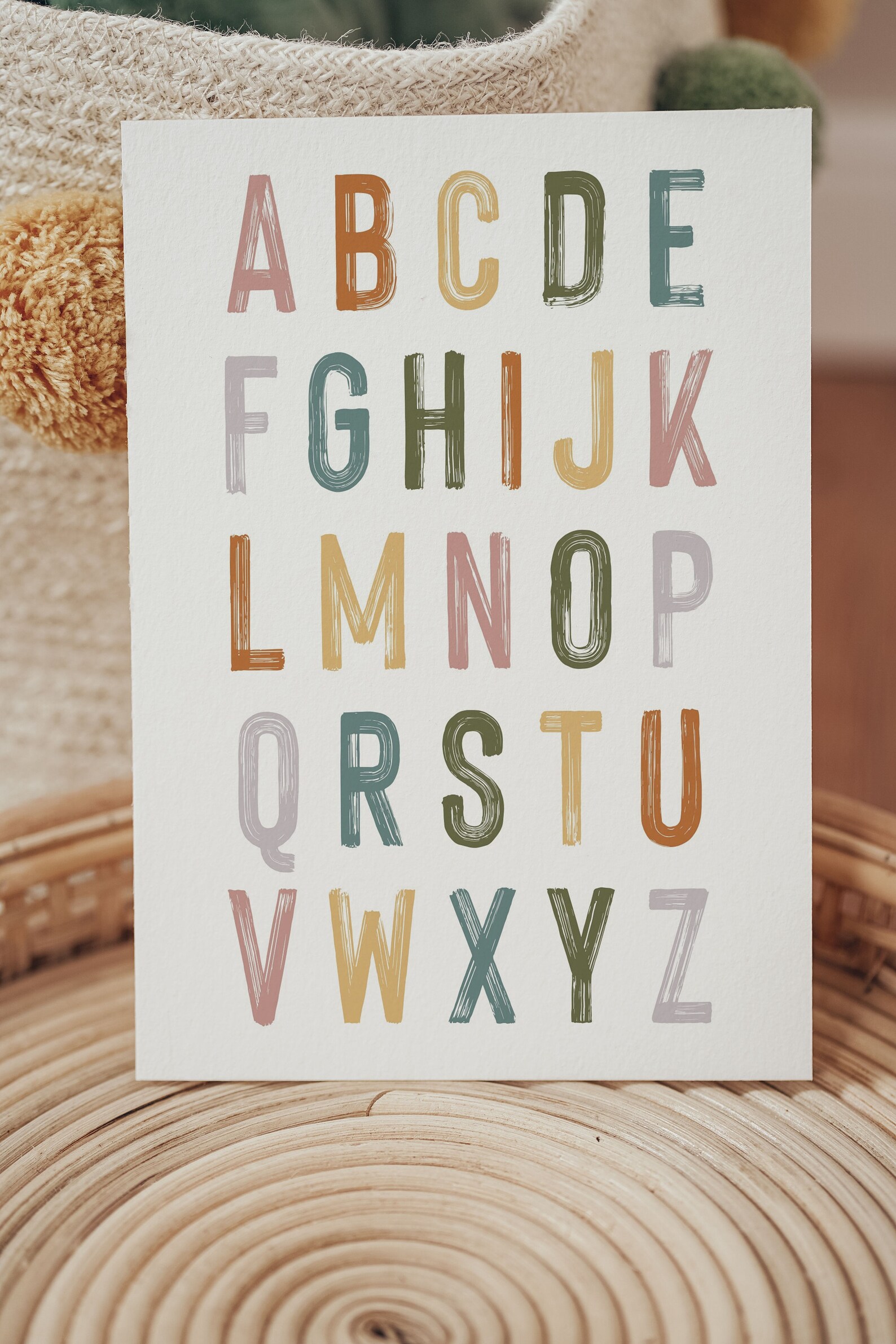 DIGITAL DOWNLOAD Alphabet Poster Rainbow Educational | Etsy