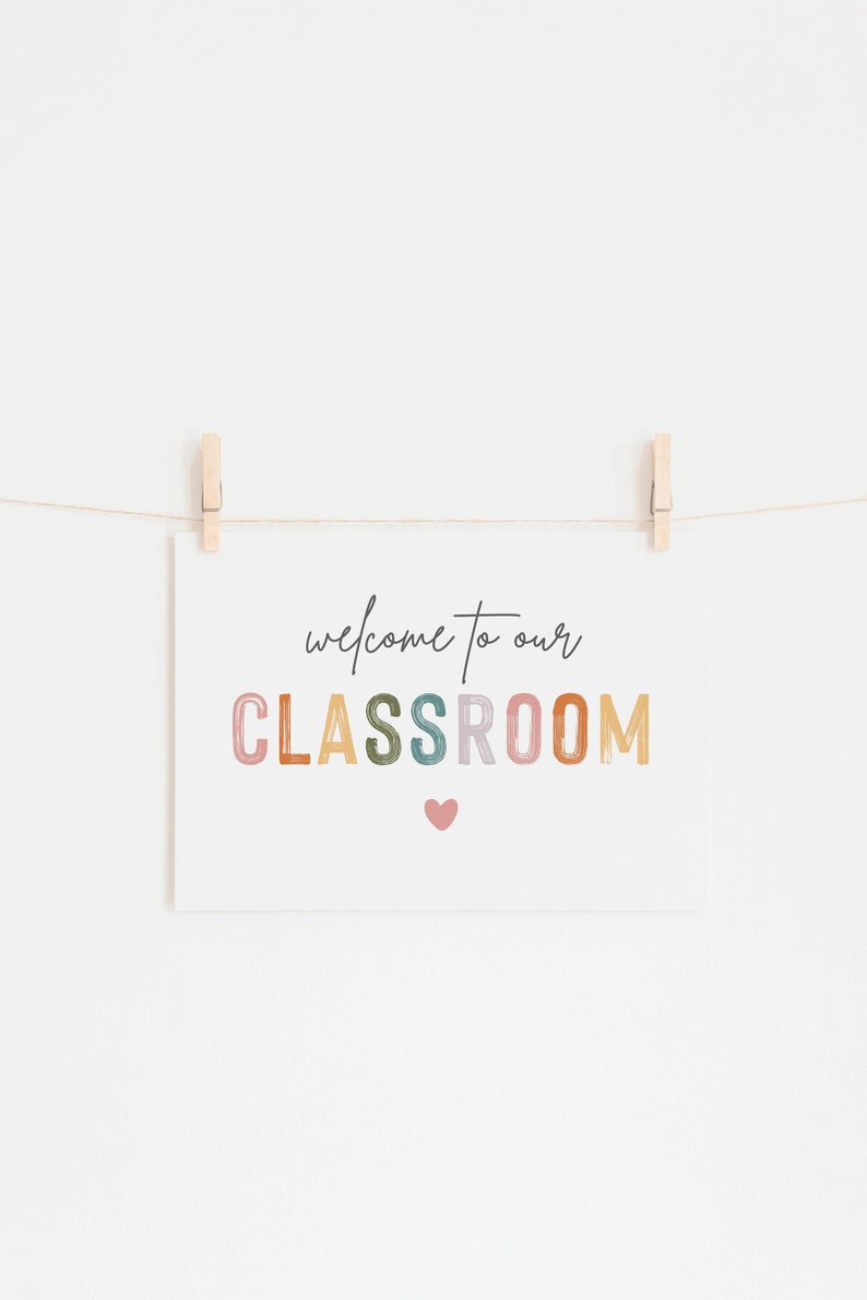 DIGITAL DOWNLOAD Classroom Decor Boho Rainbow Neutral - Etsy