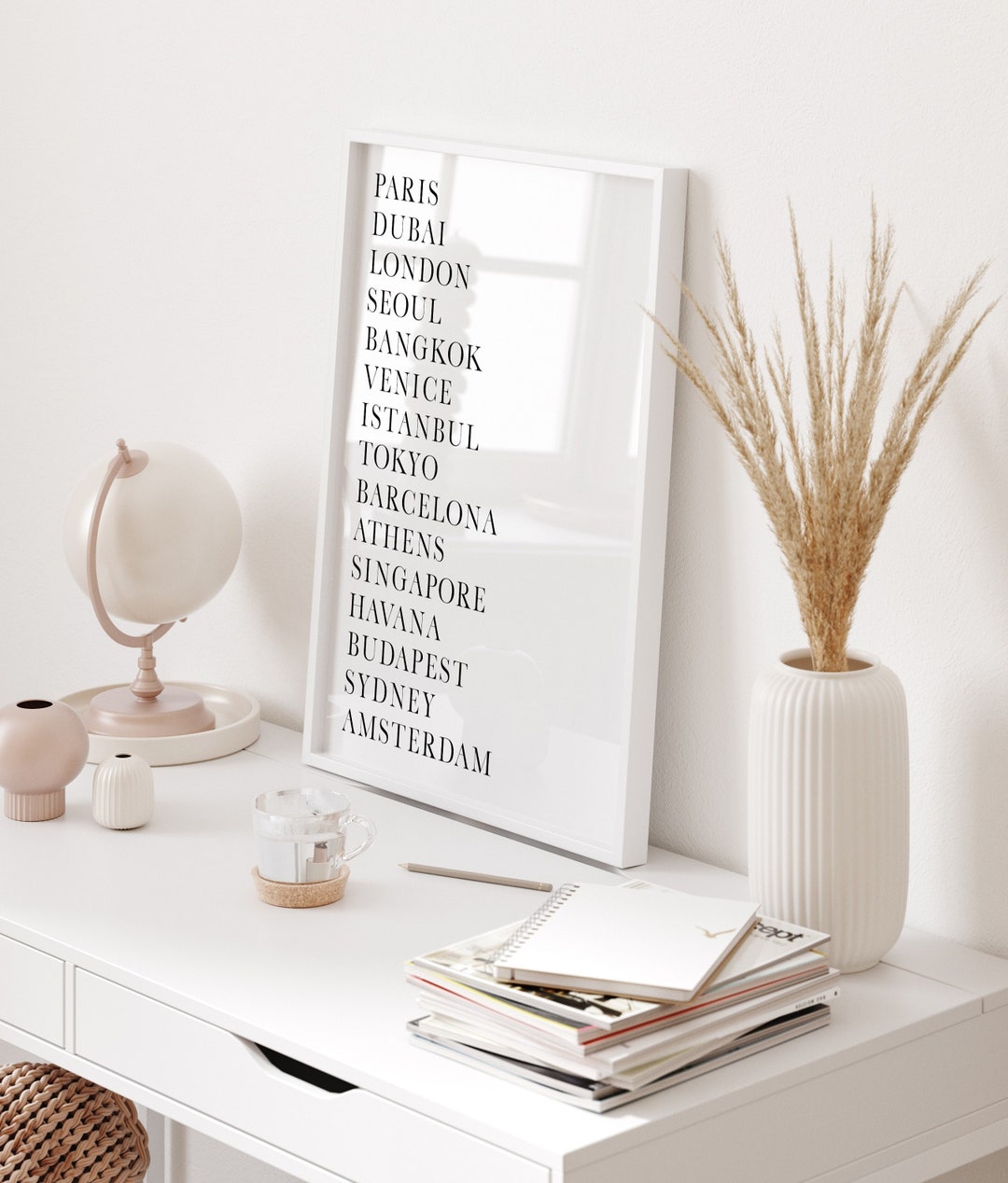 DIGITAL DOWNLOAD Cities Around the World City Name Print - Etsy