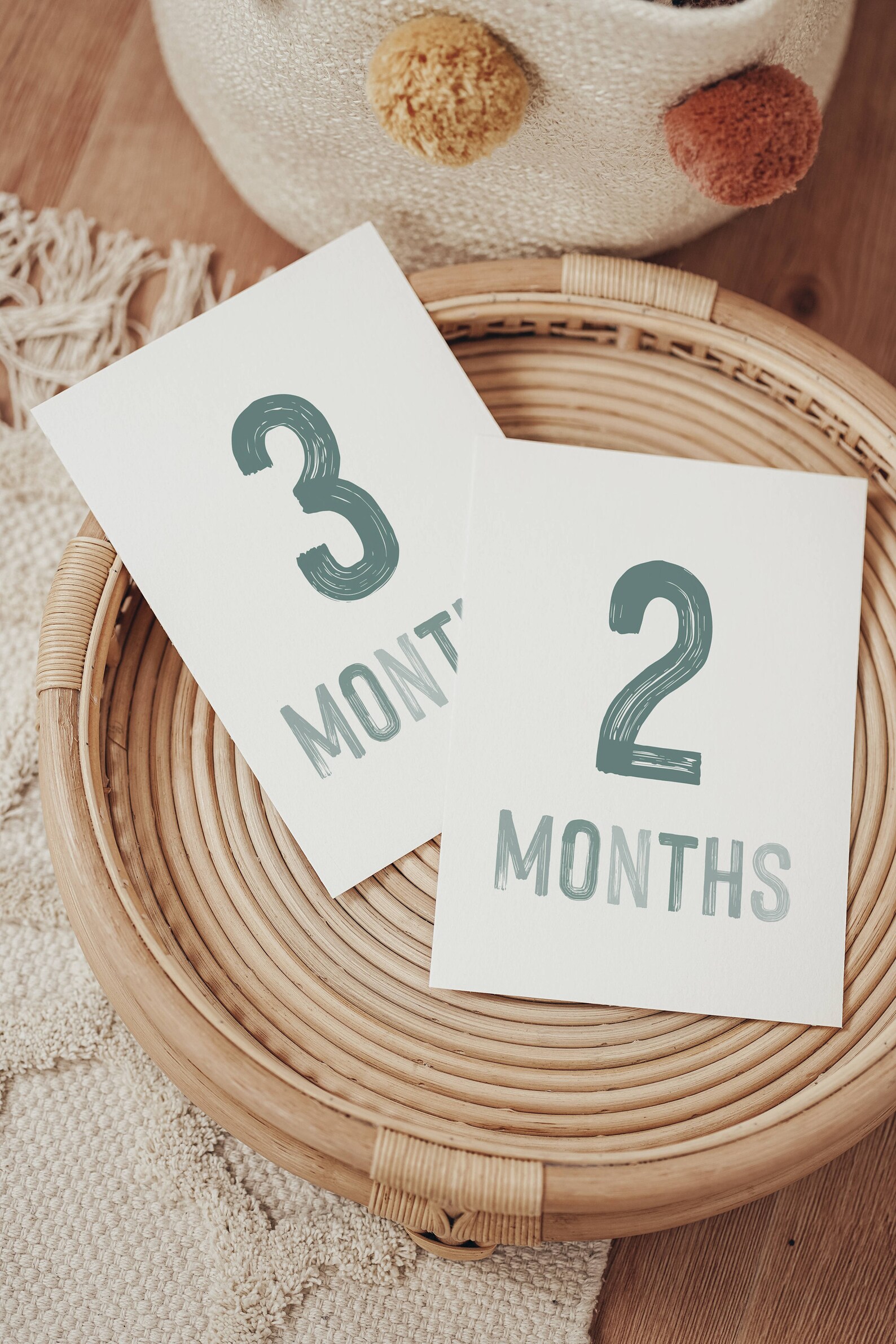 DIGITAL DOWNLOAD Monthly Milestone Cards Blue Printable - Etsy