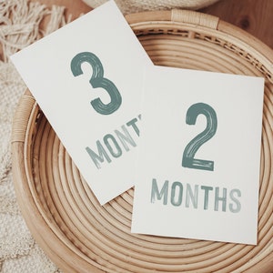 DIGITAL DOWNLOAD Monthly Milestone Cards Blue Printable Monthly ...