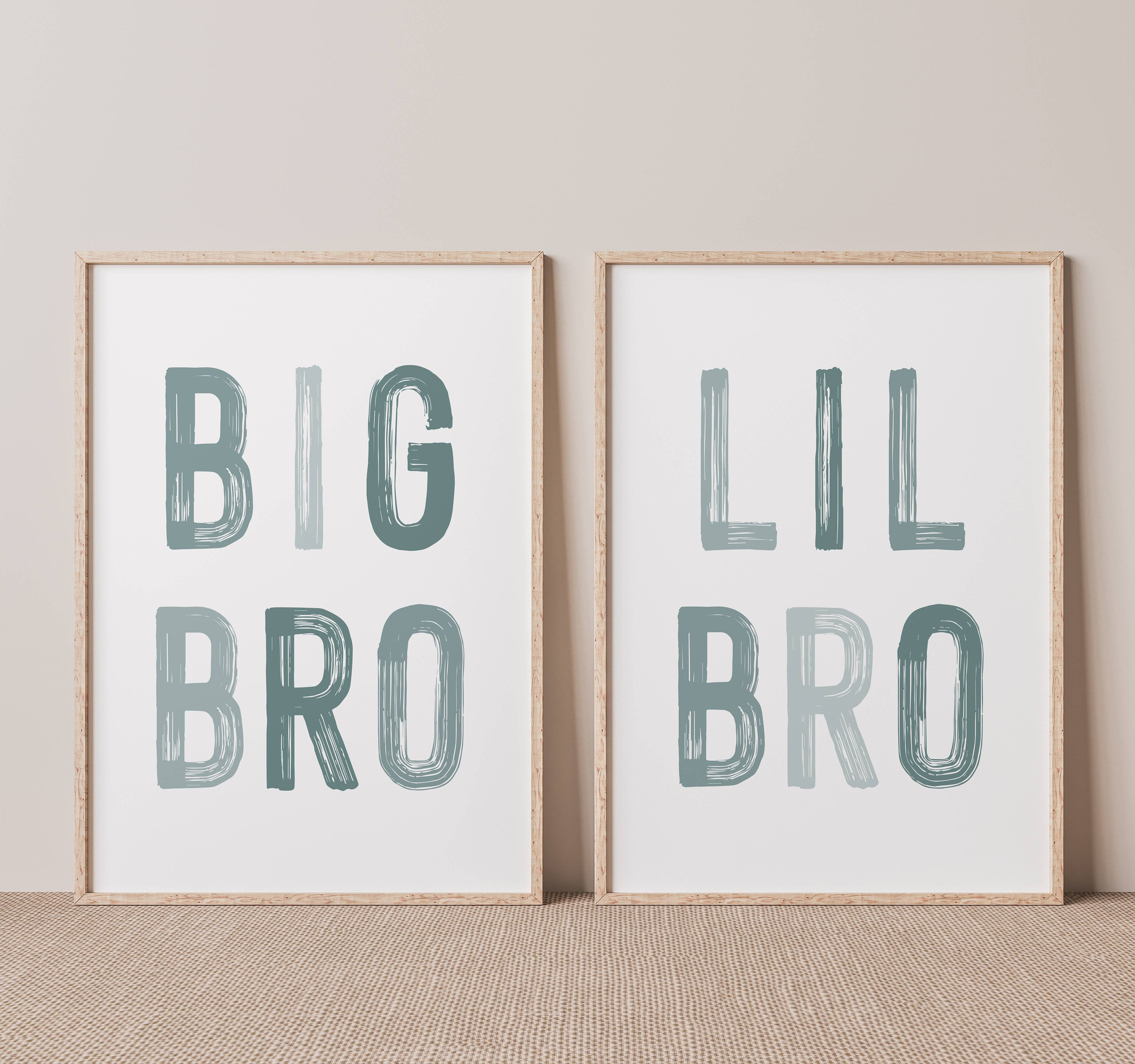 DIGITAL DOWNLOAD Big Bro Lil Bro Sign Brothers Sign Boys | Etsy