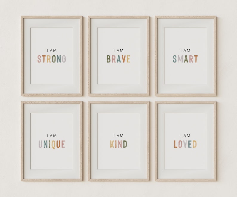 DIGITAL DOWNLOAD Positive Affirmation Cards for Kids Boho - Etsy