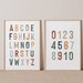 DIGITAL DOWNLOAD Alphabet Numbers Poster Set of 2 - Etsy