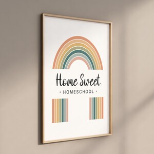 DIGITAL DOWNLOAD • Home Sweet Homeschool Sign • Homeschool Printable ...