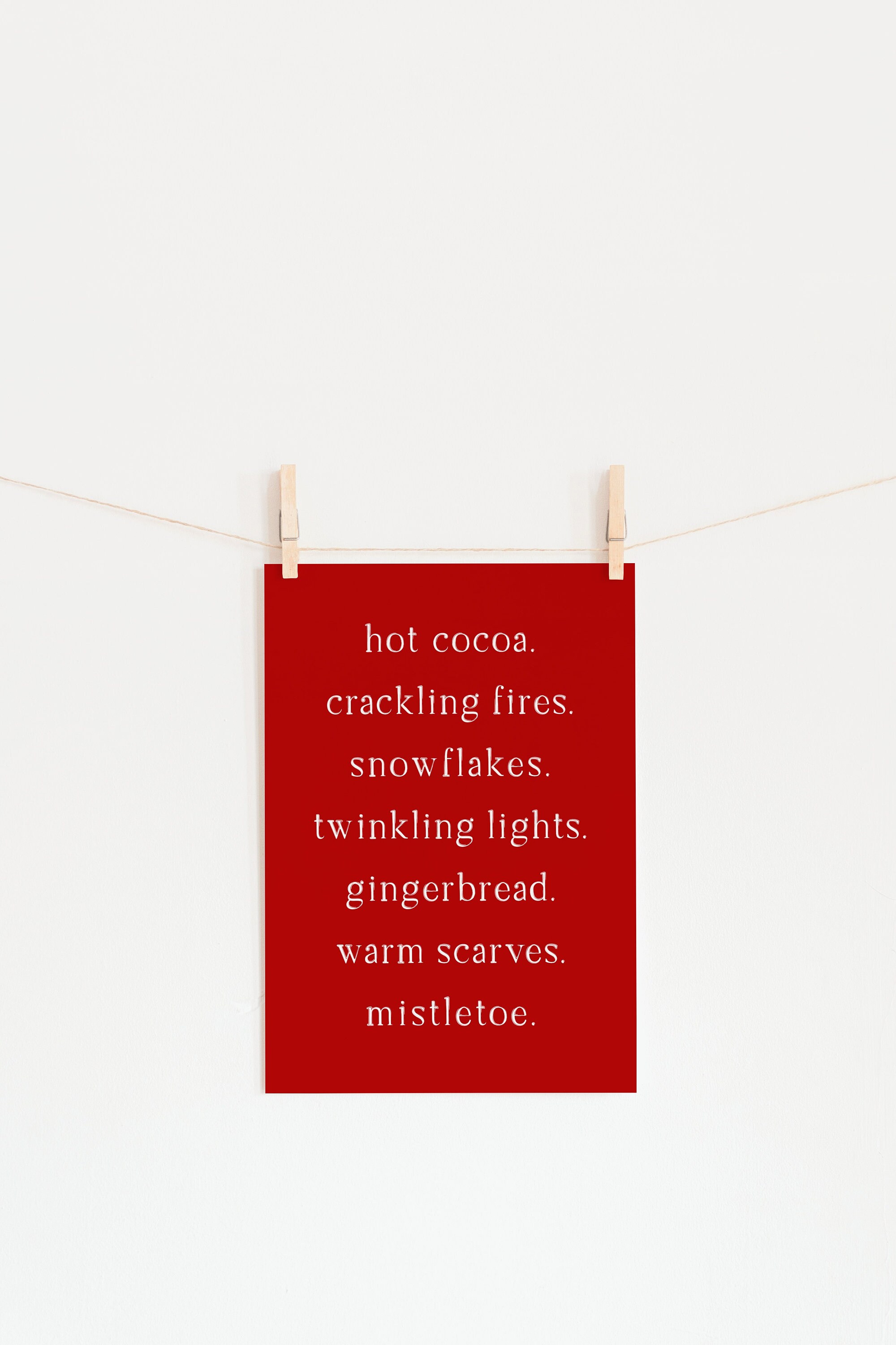 DIGITAL DOWNLOAD Christmas Things Sign Holiday Decor Red - Etsy
