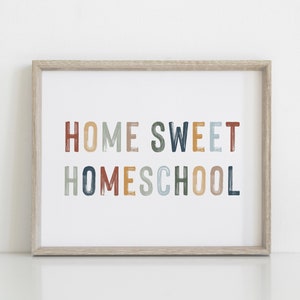 DIGITAL DOWNLOAD Home Sweet Homeschool Sign Homeschool Printable Wall ...