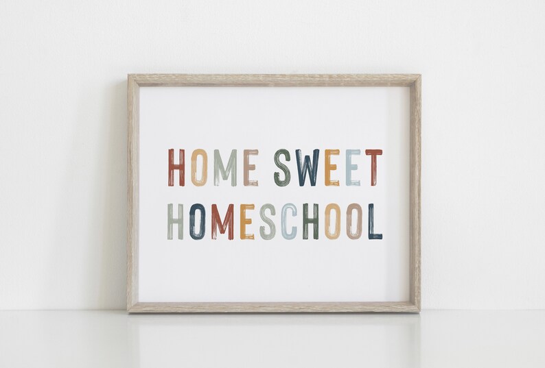 DIGITAL DOWNLOAD Home Sweet Homeschool Sign Homeschool | Etsy