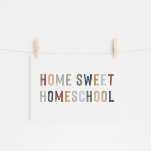 DIGITAL DOWNLOAD Home Sweet Homeschool Sign Homeschool Printable Wall ...