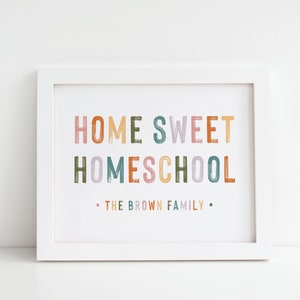 DIGITAL DOWNLOAD Home Sweet Homeschool Sign Homeschool Printable Wall ...