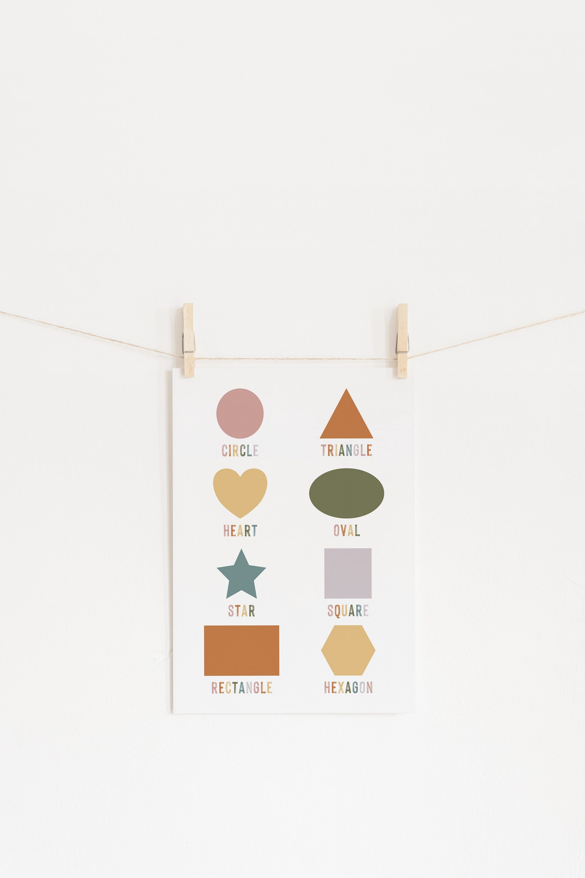 DIGITAL DOWNLOAD Shapes Printable Educational Posters - Etsy