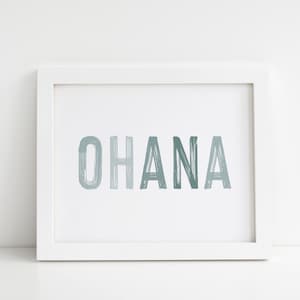 DIGITAL DOWNLOAD • Ohana Sign • Ohana Means Family • Coastal Wall Art ...