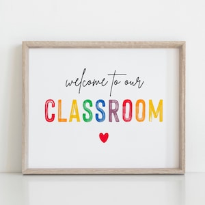 DIGITAL DOWNLOAD Classroom Decor Bright Rainbow Welcome to Our ...