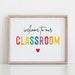 DIGITAL DOWNLOAD Classroom Decor Bright Rainbow Welcome to Our ...