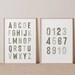DIGITAL DOWNLOAD Nursery Decor Set of Two Green Alphabet - Etsy