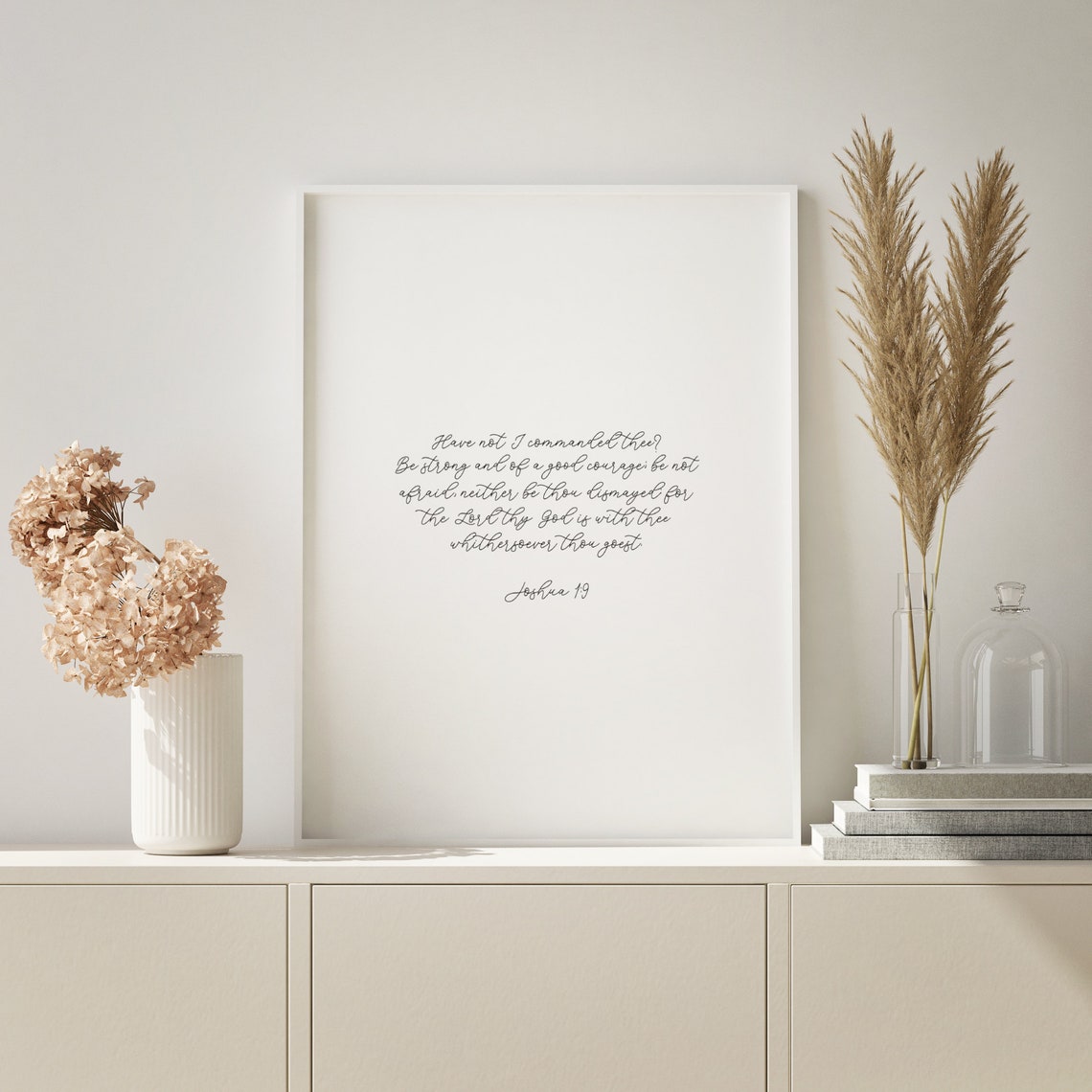 Joshua 1 9 Scripture Wall Art Bible Verse Wall Art | Etsy