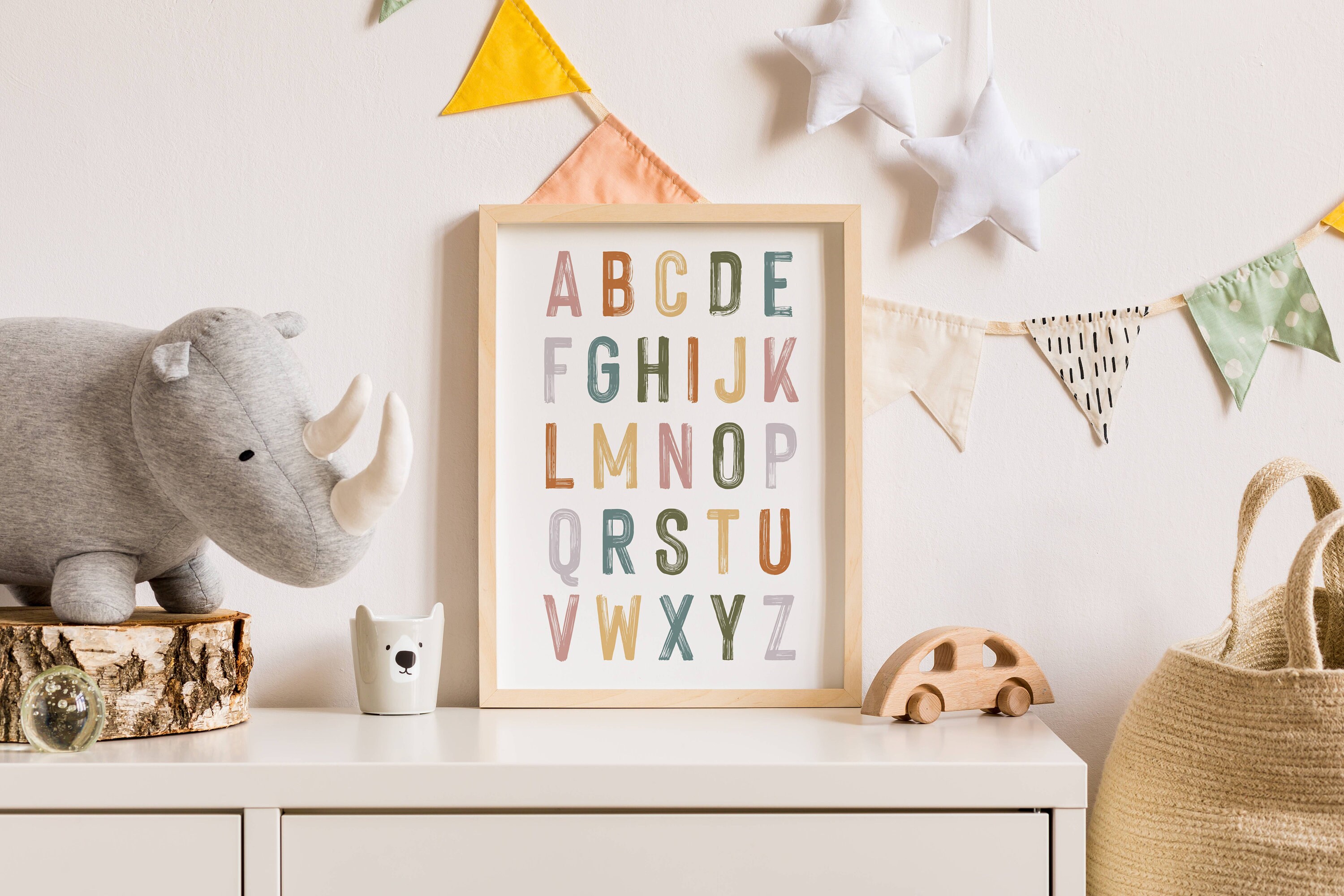 DIGITAL DOWNLOAD Alphabet Poster Rainbow Educational | Etsy
