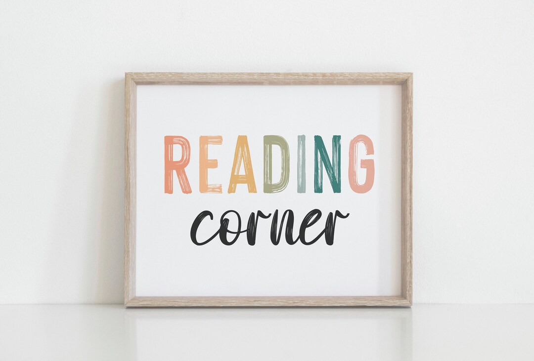 DIGITAL DOWNLOAD Reading Corner Decor Classroom Educational Posters ...