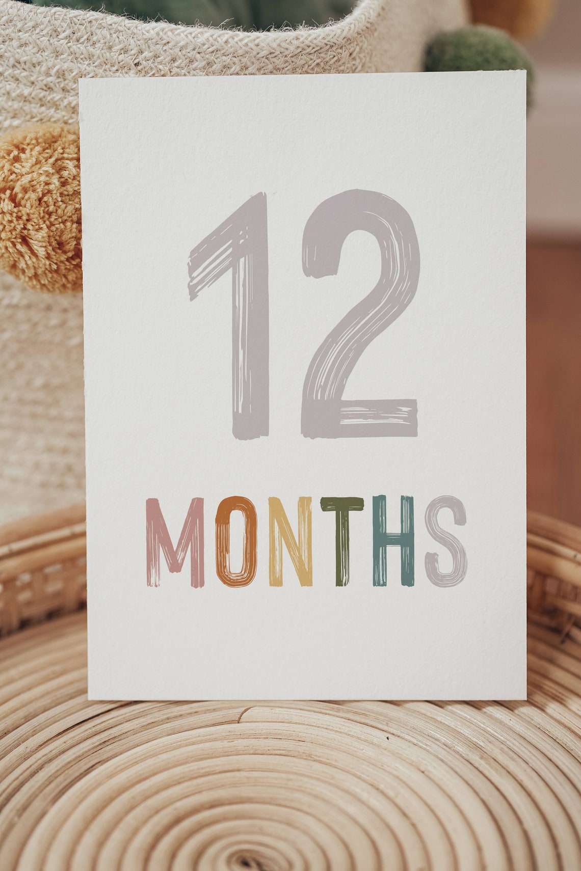 DIGITAL DOWNLOAD Monthly Milestone Cards Rainbow Printable - Etsy