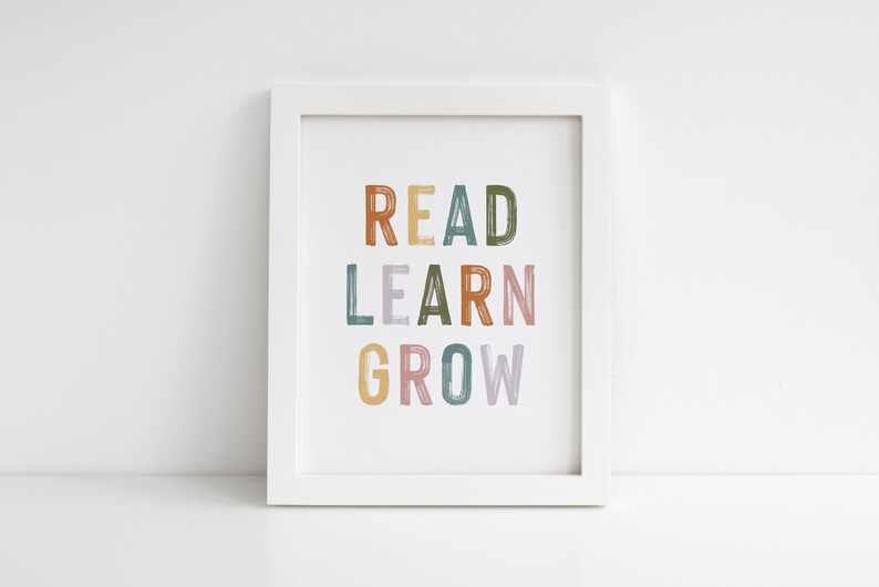 DIGITAL DOWNLOAD Read Learn Grow Reading Nook Kids - Etsy