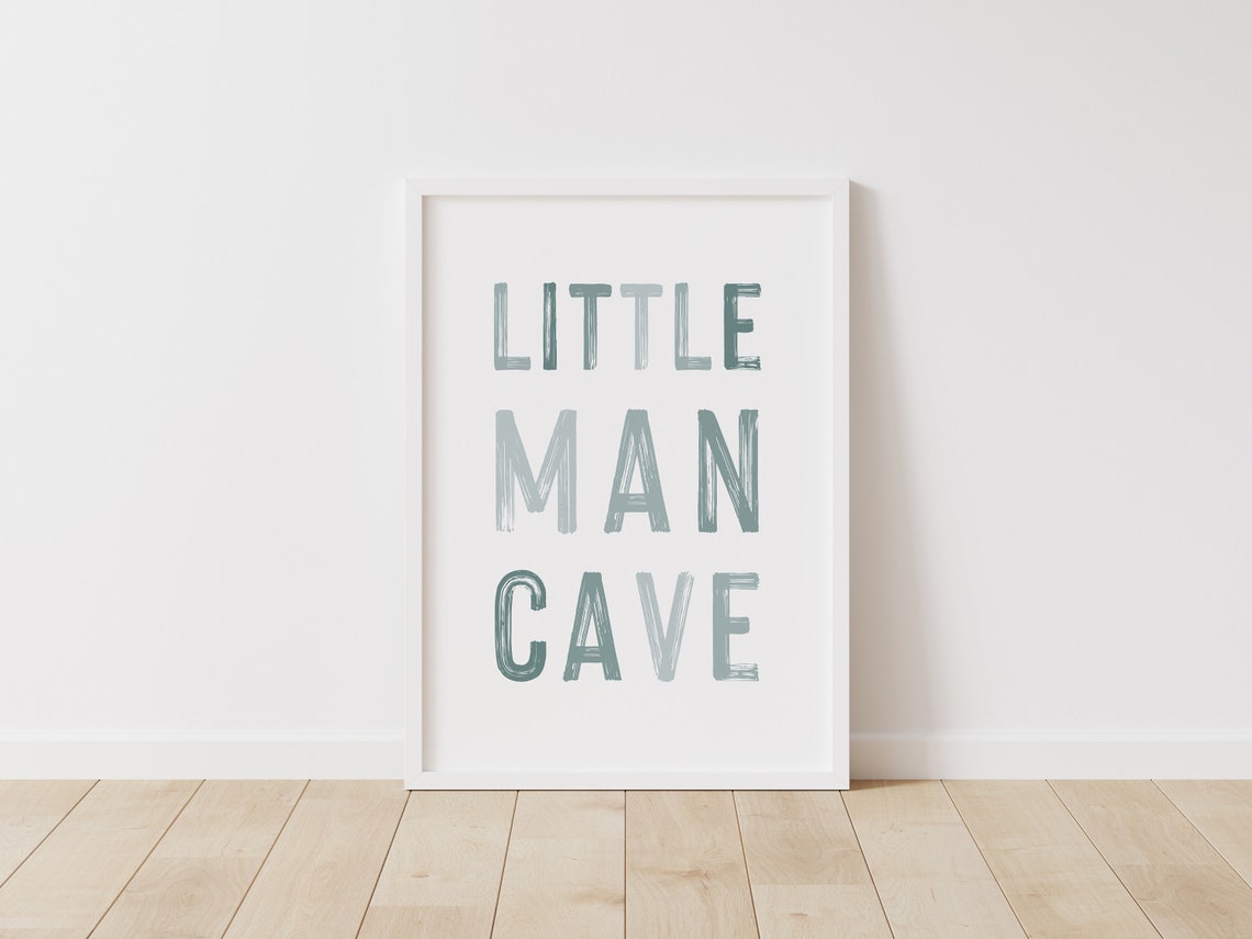 DIGITAL DOWNLOAD Little Man Cave Sign Boys Nursery Wall | Etsy